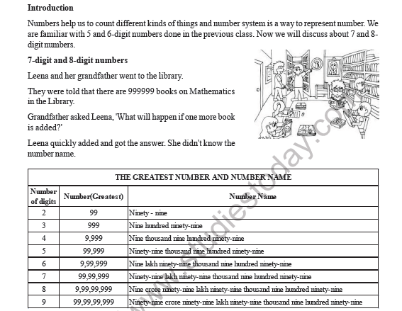 CBSE Class 5 Mathematics Large Number Worksheet